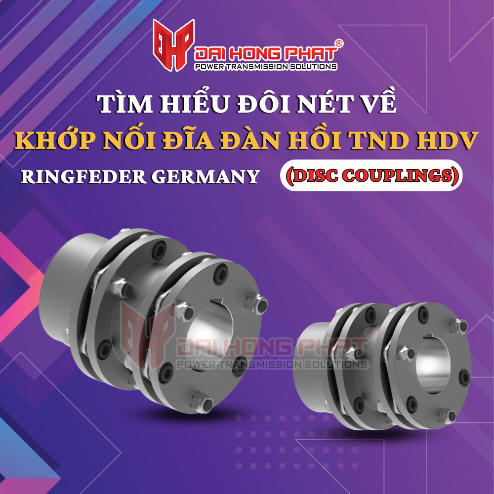 TÌM HIỂU ĐÔI NÉT VỀ KHỚP NỐI ĐĨA ĐÀN HỒI TND HDV RINGFEDER GERMANY (DISC COUPLINGS) - Đại Hồng Phát