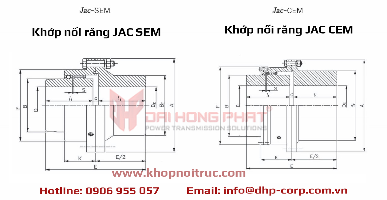 Gear Coupling JAC SEM-CEM - Shaft Coupling - Dai Hong Phat Corp
